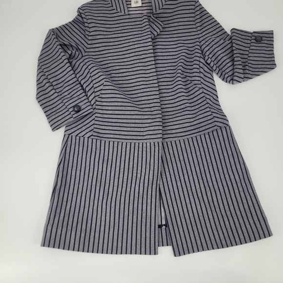 CAbi | Jackets & Coats | Cabi Striped Blue Dappled Car Coat | Poshmark